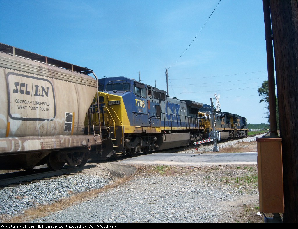 CSX 7786 & SCL/L&N West Point Route covered hopper